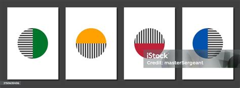 반원과 평행선 현대 추상 포스터 최소 드로잉 벽지 세트 보헤미안 벽 장식 예술 일러스트레이션 현대 기하학적 인물 0명에 대한 스톡 벡터 아트 및 기타 이미지 Istock