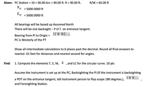 Compute The Deflection Angles And Chords For Chegg