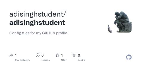 GitHub Adisinghstudent Adisinghstudent Config Files For My GitHub Profile