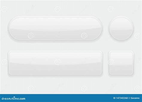 White Web Interface Buttons Stock Vector Illustration Of White Graphic