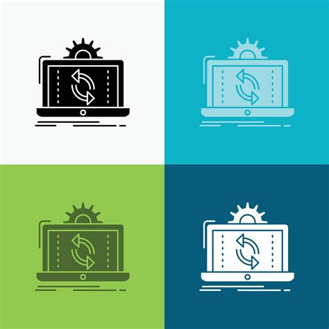 Data Processing Analysis Reporting Sync Icon Over Various