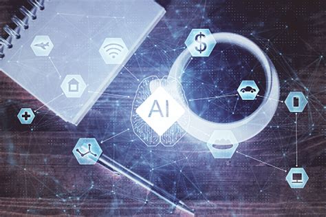 작업 테이블 데스크톱 위에 기술 테마 드로잉의 이중 노출 맨 위 보기입니다 글로벌 데이터 분석 개념 0명에 대한 스톡 사진 및