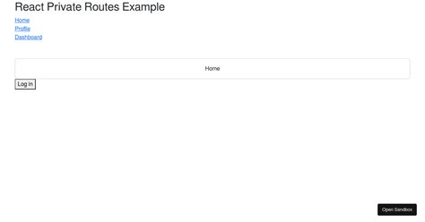 private route test codesandbox