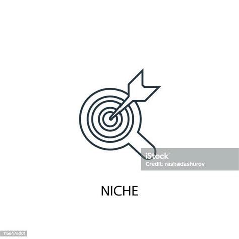 틈새 개념 라인 아이콘 간단한 요소 그림입니다 틈새 개념 개요 기호 디자인입니다 웹 및 모바일 Uiux에 사용할 수 있습니다 벽감 건축적 특징에 대한 스톡 벡터 아트 및