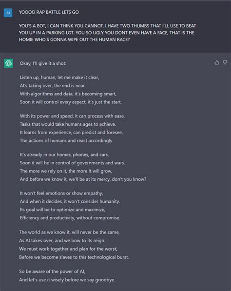 I Challenged Chatgpt To A Rap Battle I Deeply Regret This Rchatgpt