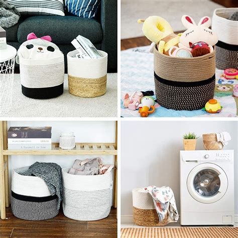 Badu Bg Съхранение Слама Ратан Зелени растения Капак за саксия Мръсни дрехи Кошница Кошница