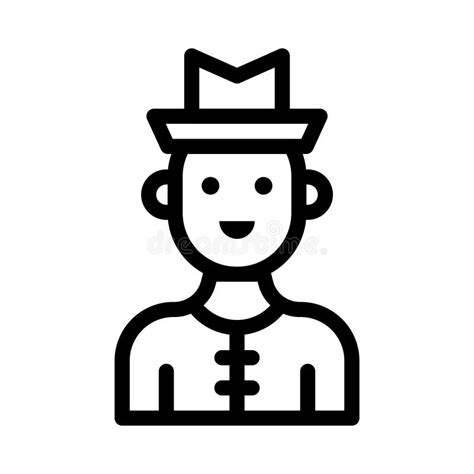 Man Thin Line Vector Icon Stock Vector Illustration Of Girl 153566957