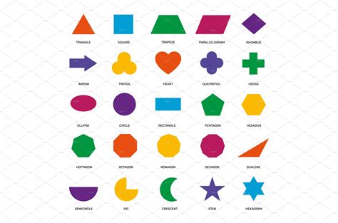 Basic Geometric Shapes Ellipse Graphic Objects ~ Creative Market