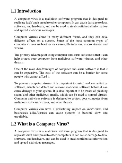 computer viruses pdf computer virus antivirus software