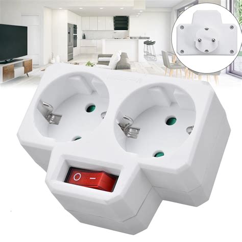 1pc 250v 16a Double Socket Conversion Socket With Vicedeal