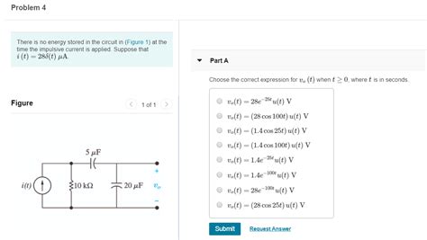 Solved Problem There Is No Energy Stored In The Circuit In Chegg