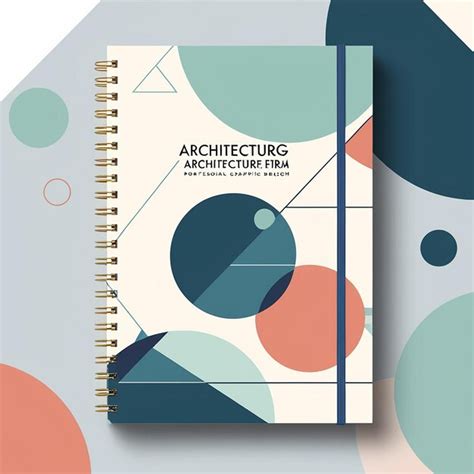 Modern Geometric Pattern Architecture Firm Notebook Cover Design