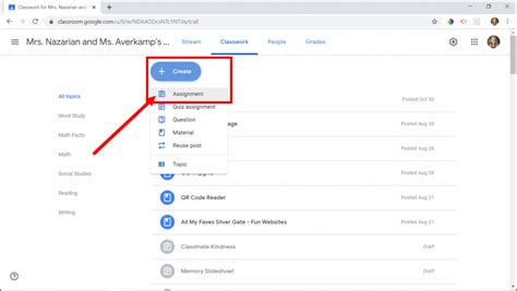 How To Create An Assignment In Google Classroom Make Way For Tech