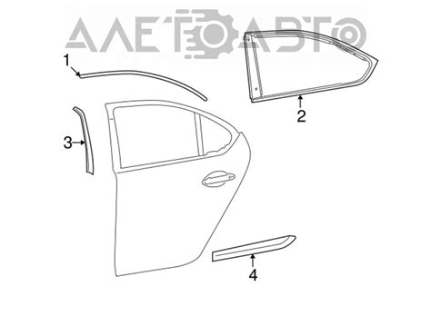 Молдинг двери задней левой Lexus LS460 LS600h 07-12 хром 7570450040 ...