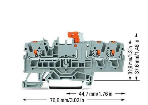 3 Conductor Disconnect Test Terminal Block 2202 1771 Wago