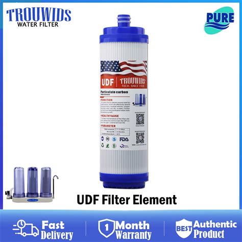 Trouwids Activated Carbon 3 Stage Universal 10 Inch Udf Water Filter