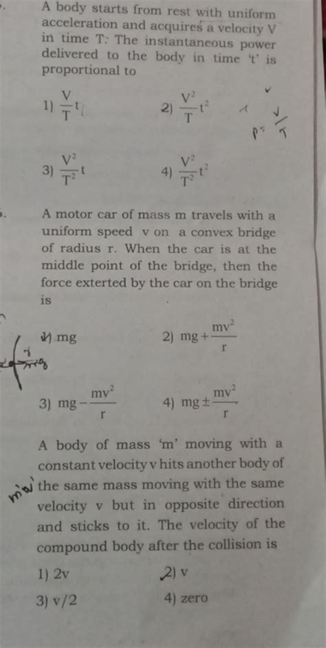 A Body Starts From Rest With Uniform Acceleration And Acquires A Velocity