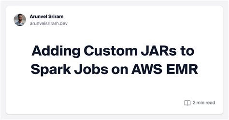 Adding Custom Jars To Spark Jobs On Aws Emr