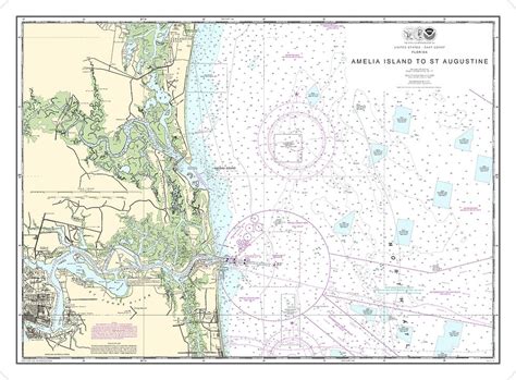 Nautical Chart 11488 Amelia Island To St Augustine Placemat