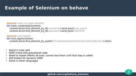 Behave Manners For Ui Testing Pycon2019 Pdf Web Design And Html