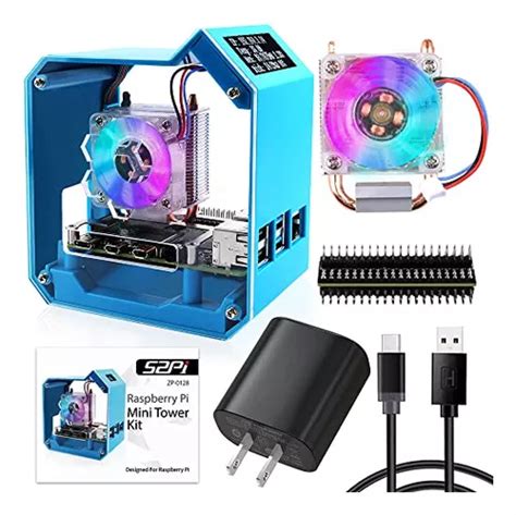 Kit De Mini Torre Geeekpi Raspberry Pi Con Fuente De Aliment Meses