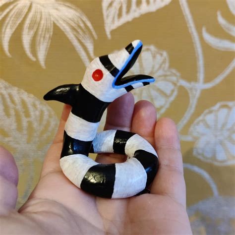 Handmade Polymer Clay Beetlejuice Tim Burton Inspired Sandworm Fantasy