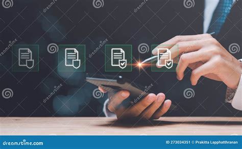 Businessman Checking The Steps Through Document With A List Of