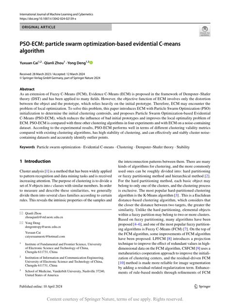 Pso Ecm Particle Swarm Optimization Based Evidential C Means Algorithm