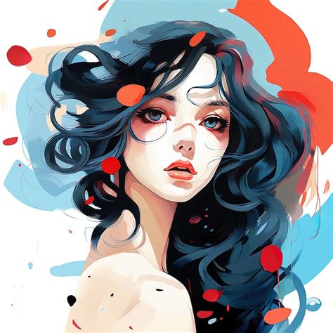 Premium Ai Image Cartoon Illustration Of A Beautiful Young Fantasy Girl Concept Digital Art