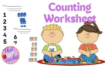 Counting Worksheet By That Girl Teaches 1 TPT
