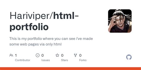 GitHub Hariviper Html Portfolio This Is My Portfolio Where You Can See I Ve Made Some Web