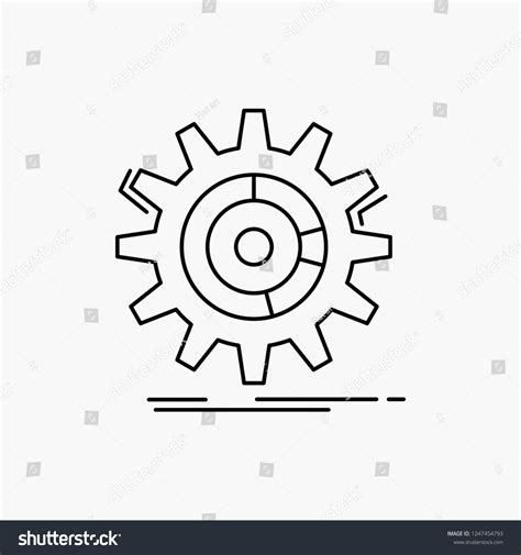 Setting Data Management Process Progress Line Stock Vector Royalty