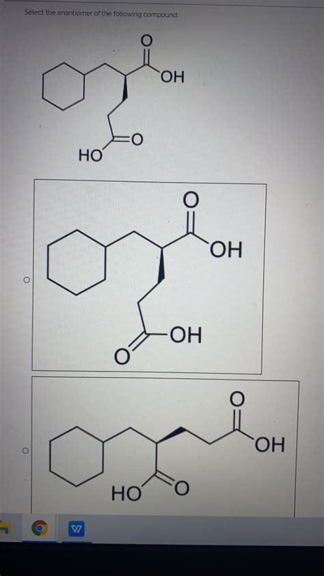 Solved Select The Enantiomer Of The Following Compound ОН