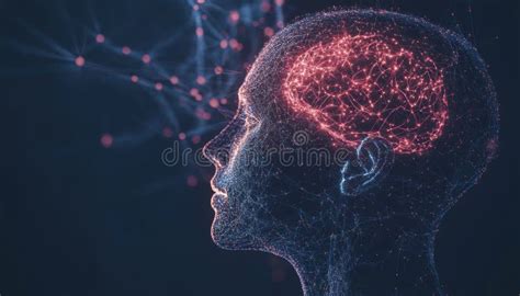 Abstract Glowing Head Profile With Network Connections Stock Illustration Illustration Of