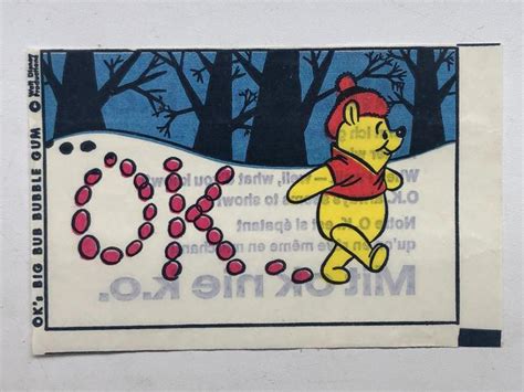 Starý žvýkačkový obrázek OK s BIG BUB BUBBLE GUM Disney MEDVÍDEK PÚ Aukro