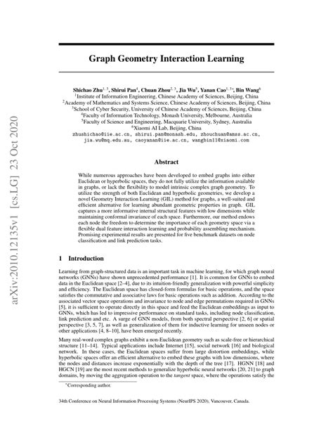 PDF Graph Geometry Interaction Learning
