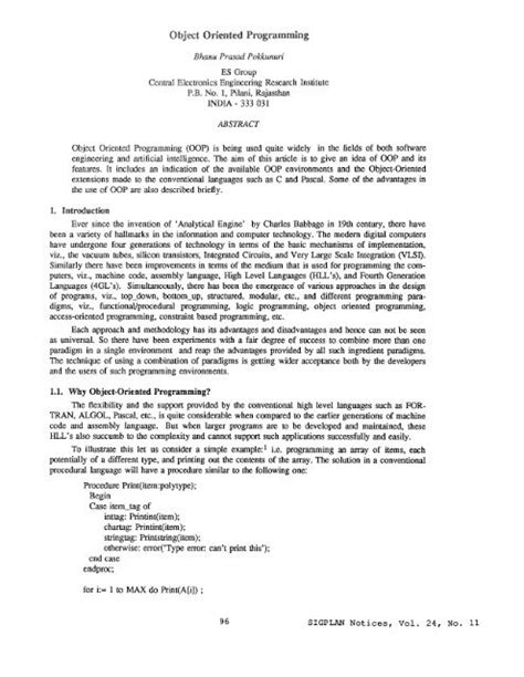 11 Why Object Oriented Programming