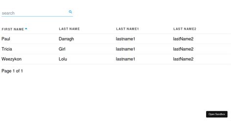 react collapsing table examples codesandbox