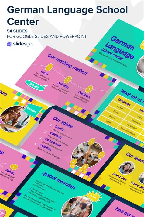 German Language School Center Language School Education Templates