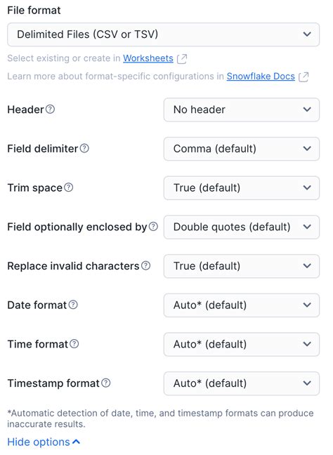 Load Data Using The Web Interface Snowflake Documentation