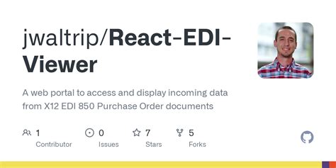 Github Jwaltripreact Edi Viewer A Web Portal To Access And Display