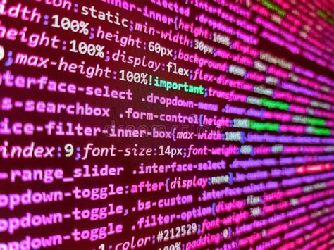 Programming Source Code Abstract Screen Of Software Developer