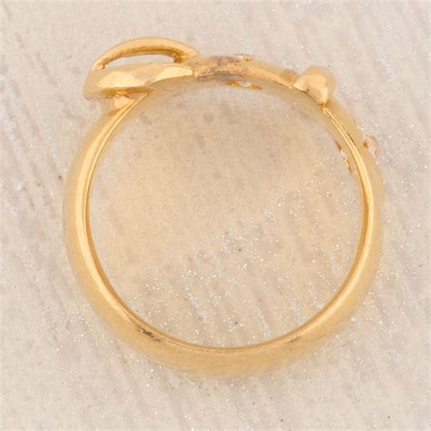 Vintage 18ct Gold Diamond Buckle Ring 1928 29 Second Hand 18k