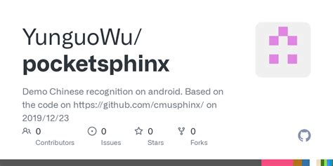 Github Yunguowu Pocketsphinx Demo Chinese Recognition On Android Based On The Code On Https