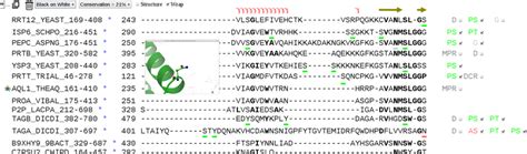 example of an interactive alignment view only a section of the