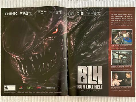 Run Like Hell Ps2 Original Vintage Advertisement Print Ads Lam Cuchiwaii