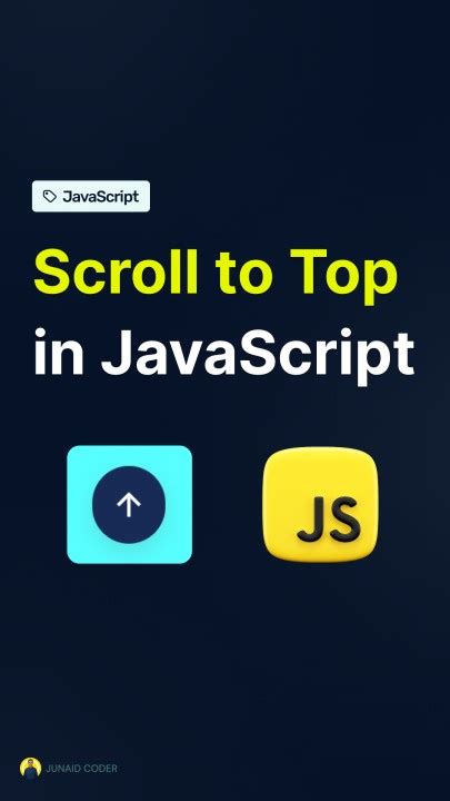 Raja Junaid On Linkedin Learn How To Add Scroll To Top Functionality In Your Website Using