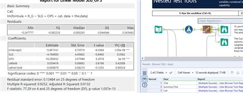 Linear Regression Outout Problem Alteryx Community