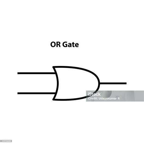 Or 게이트 전자 기호 기본 회로 기호의 그림입니다 전기 기호 물리학 학생들의 학습 내용 전기 회로 개략 그림 Cpu에 대한 스톡 벡터 아트 및 기타 이미지 Istock