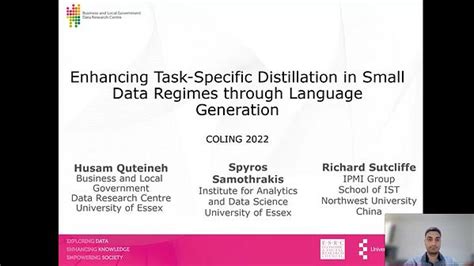 Underline Enhancing Task Specific Distillation In Small Data Regimes Through Language Generation